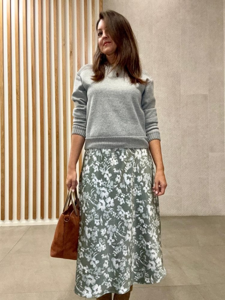 Falda de raso estampada Ref. Toronto - Tonetti